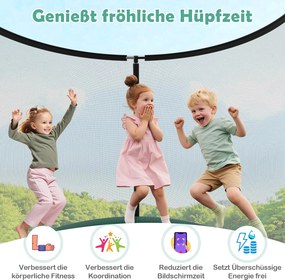 Costway Trampolína venkovní se žebříkem kulatá zahradní