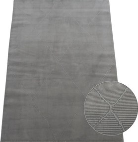 BE Koberec Zurich 1903 GREY - šedý obdélníkový Rozměr: 60x100 cm
