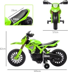 AIYAPLAY dětská elektrická motorka, 6V dětská motorka s tréninkovými koly, dětské vozidlo s klaksonem a startovacím zvukem, 3 km/h, pro děti od 3 do …