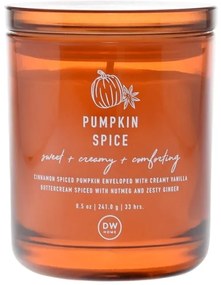 dw HOME Vonná svíčka ve skle Pumpkin Spice 241 g, oranžová barva, sklo, vosk