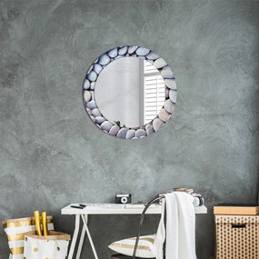 Kulaté dekorativní zrcadlo Kolo mořských kamenů fi 60 cm