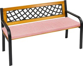 Bellatex Sedák na lavici hladký Červená 40x150 cm