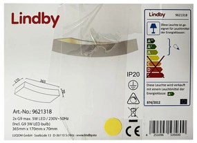 Lindby | Lindby - LED Nástěnné svítidlo TIARA 2xG9/3W/230V | LW0885