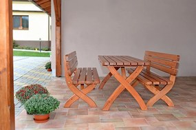 Masivní stůl z borovice dřevo lakované 40 mm (různé délky) 180 cm