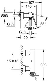 GROHE 33577003 - Sprchová baterie PLUS DN 15 lesklý chrom