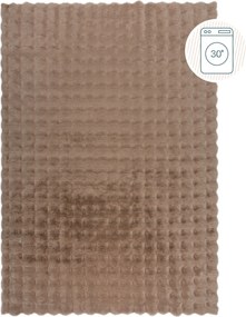 Flair Rugs, Kusový koberec Waffle Faux Fur Taupe, 180x290, hnědá, ložnice