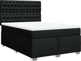 Box spring postel s matrací černá 160x200 cm textil 3292848