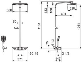 Hansa Sprchový komplet s termostatickou baterií HANSAEMOTION 5865017182