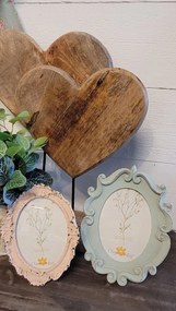 Dřevěná dekorace srdce na podstavci Heart wood - 35*10*54 cm