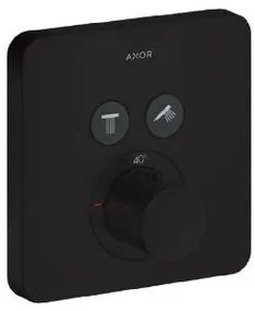 Axor ShowerSelect - Termostat pod omítku pro 2 spotřebiče, matná černá 36707670