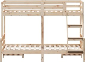 Patrová postel 80 x 200/120 x 200 cm masivní borové dřevo 3207177