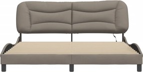 Rám postele s LED bez matrace Hvar Taupe 180x200 cm Látka 3213722