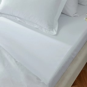 MARIELI Nieve - Set povlečení z bílého bavlněného saténu Velikost peřiny: 2 ks 140 x 200 cm, Velikost polštáře: 2 ks 50 x 70 cm