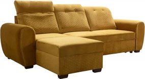Rohová sedací souprava ARKANA II, žlutá (AN 5959/5958/wenge)
