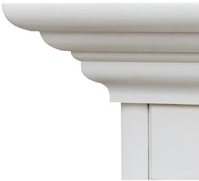 Massive home | Bílá komoda  z masivu Belluno Elegante 3D2S s bílou deskou