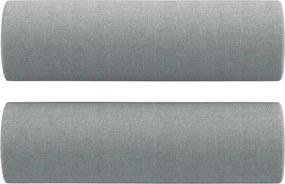 3dílná sedací souprava s polštáři světle šedá textil 3201258