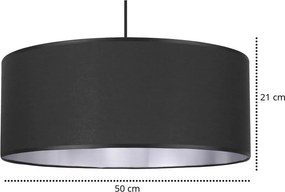 Závěsné svítidlo Shade, 1x textilní stínítko (výběr ze 2 barev), (výběr ze 3 barev konstrukce), (fi 50cm), ch