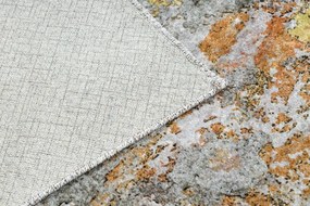 Dywany Łuszczów, Kusový koberec Miro 51463.802 Abstraction grey / gold, 80x150, vícebarevná, koupelna