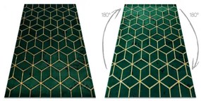 koberec EMERALD výhradní 1014 glamour, stylový krychle lahvově zel velikost 120x170 cm | krásné koberce cz