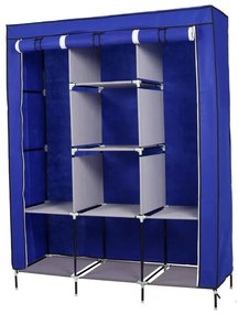 Mobilní šatní skříň ve velikosti 130x45x170 cm - modrá