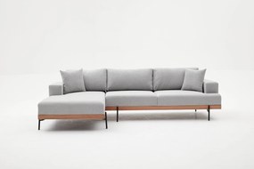 Hanah Home Rohová pohovka LIVA šedá levá 287 cm 825BLC2817