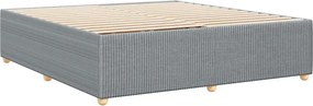Rám postele bez matrace světle šedý 180 x 200 cm textil 3284956