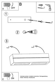 Sollux SL.0231 - Nástěnné svítidlo VEGA LINE 1xE27/60W/230V bílá