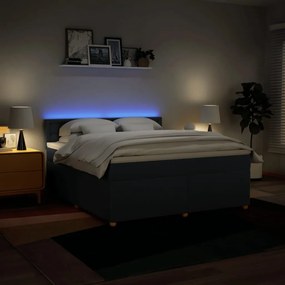 Box spring postel s matrací modrá 180x200 cm textil 3289079
