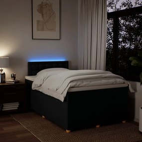 Box spring postel s matrací černá 120x200 cm textil 3288963