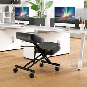 Costway Ergonomická podkolenní stolička se šikmým sedákem pro ortopedickou