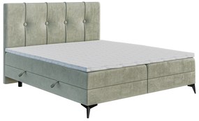 Kontinentální postel 120 cm Roseann (světlobéžová) (s matrací a úl. prostorem). 1043441