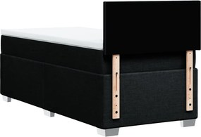 Box spring postel s matrací černá 90x190 cm textil 3285738