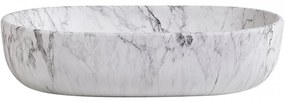 Cerano Deno, keramické umyvadlo na desku 590x410x145 mm, imitace mramoru, CER-CER-428440