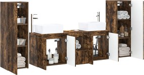 Sada koupelnového nábytku 5 ks Kouřový dub 33 x 34,5 x 100 cm 3405998