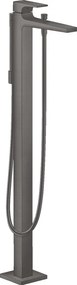 Hansgrohe Metropol, vanová baterie na podlahu, kartáčovaná černá chromová, 32532340