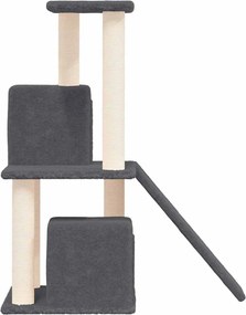 Škrabadlo pro kočky se sisalovými sloupky tmavě šedé 82 cm 171665