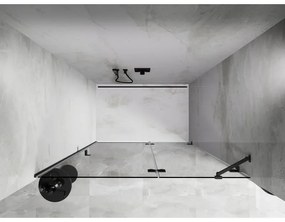 Mexen, Mexen Lunar pravé otočné sprchové dveře 130 cm, transparentní, pistolový kov - 834-130-000-95-00-P