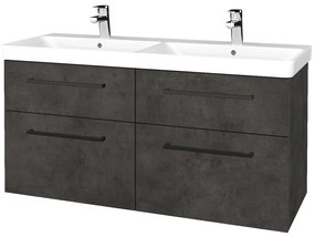 Dřevojas Koupelnová skříň Q MAX SZZ4 120 Varianta: D16  Beton tmavý / Úchytka T06 / D16 Beton tmavý