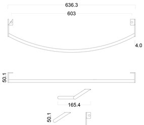 GSI PURA čelní držák ručníků 82cm, chrom PAPR82