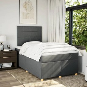 Box spring postel s matrací tmavě šedá 120x200 cm textil 3291248