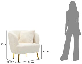 Designové křeslo Caerwyn bílé