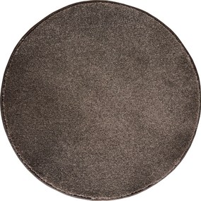 Vopi, Kusový koberec Laguna LUX čokoláda kruh, 57x57 (průměr) kruh, hnědá, ložnice