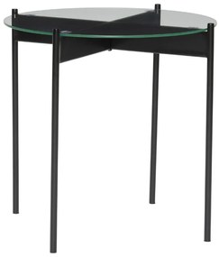 OnaDnes -20% Černý skleněný odkládací stolek Hübsch Beam 45 cm
