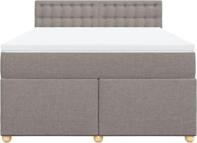 Box spring postel s matrací taupe 160x200 cm textil 3289049