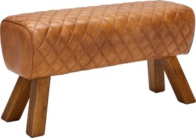 XXXLutz TABURETOVÁ LAVICE, dřevo, kůže, 90/46/30 cm Livetastic - Online Only lavice - 002302001801