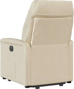 Zvedací polohovací křeslo krémové textil 3303040