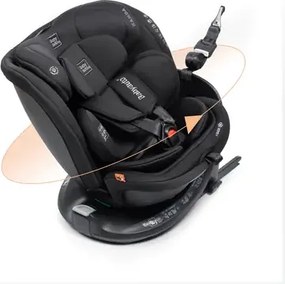 BabyAuto KANDA iFIX i-Size 360, 40-150 autosedačka, JET BLACK