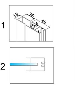 BPS-koupelny Posuvné sprchové dveře HYD-PD03B 100 zlaté/transparent pro instalaci do niky - bez vaničky