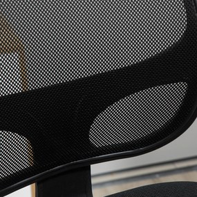 Ergonomická kancelářská židle Vinsetto kancelářská židle, otočná židle, kreslící židle, nastavitelný kroužek na nohy, do 120 kg, černá, 60x56x110-132…