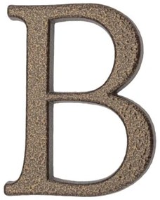 PSG 64.14B - hliníkové 3D písmeno B, číslo na dům, výška 105 mm, hnědé